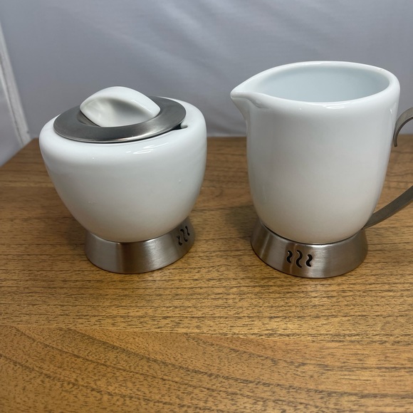 Trudeau | Kitchen | Trudeau Bianca White Porcelain Sugar And Creamer ...